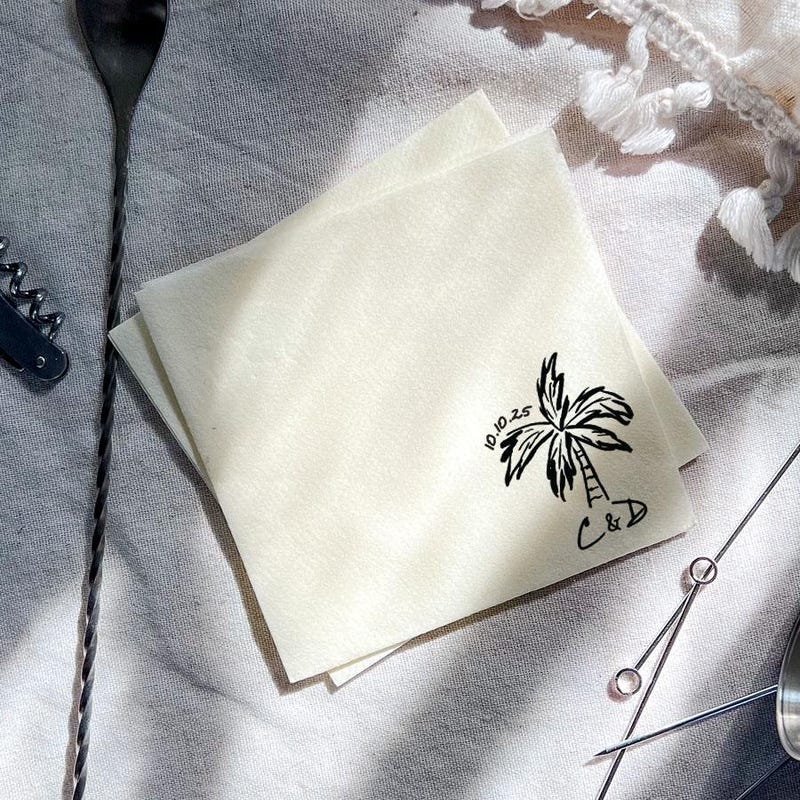 Palm Tree Napkin - Etsy