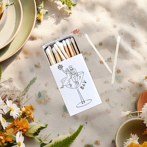 Custom Coupe Glass Couple Matchboxes | Coupe Dirty Martini | Wedding ...