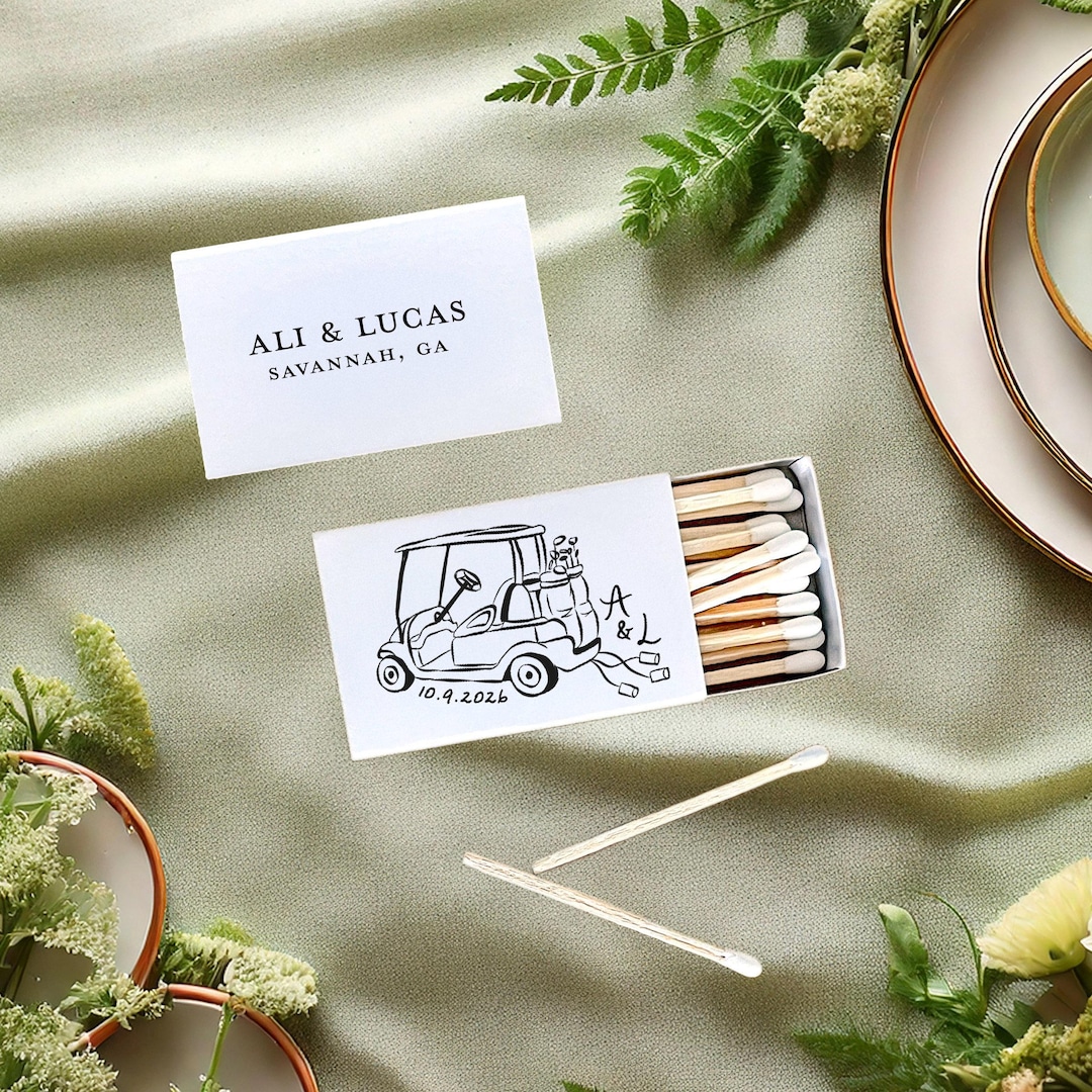 Getaway Golf Cart Matchboxes | for Country Club Wedding, Engagement ...