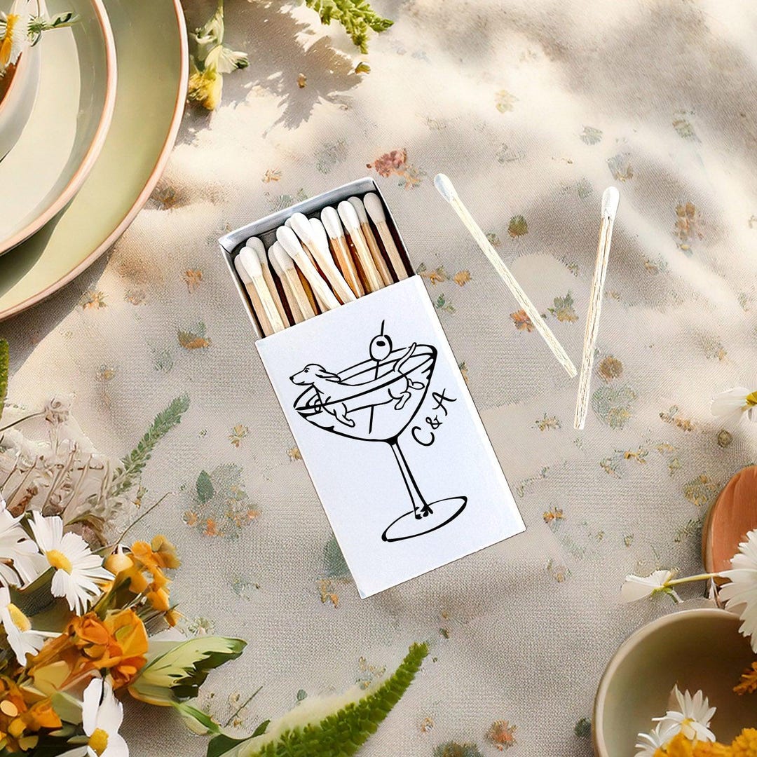 Swimming Dachshund Sketch Matchboxes | for Whimsical Wedding ...