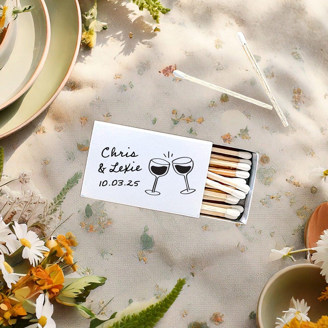 Custom Whimsical Wine Matchboxes | Wedding | Bachelorette ...