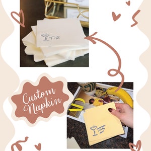 Custom Cocktail Napkin | Wedding | Party | Bachelorette | Birthday ...