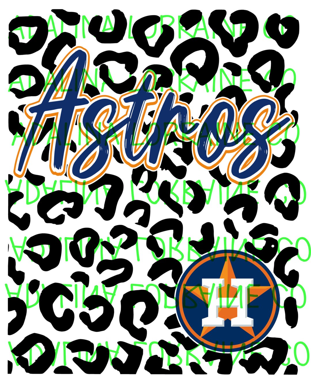 Astros PNG Sublimation Design, Houston, Cheetah - Etsy
