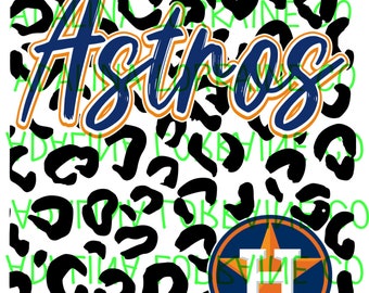 Astros Cheetah Png - Etsy