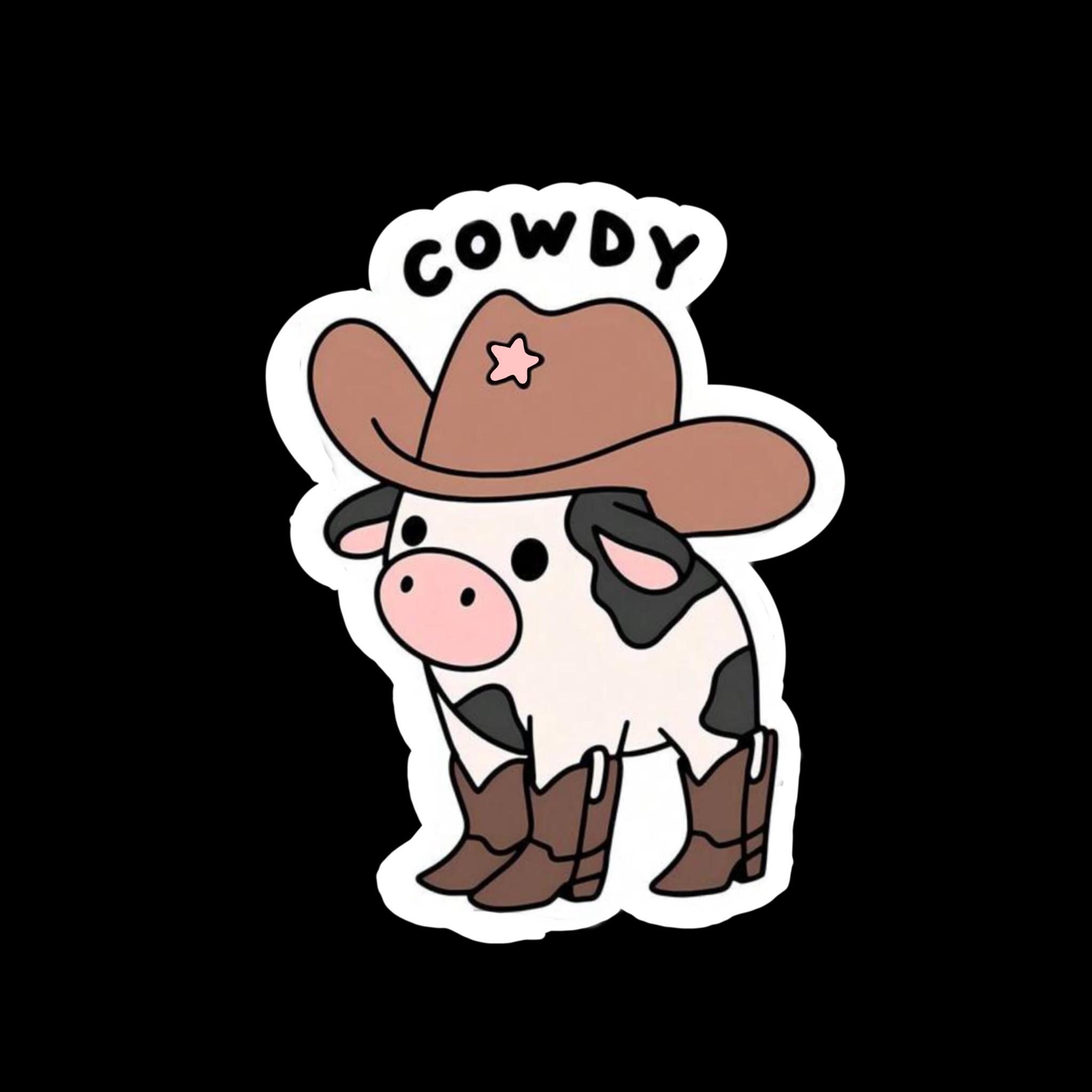 Cowdy Cow Sticker - Etsy