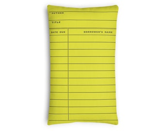 Library Card Pillow | Etsy