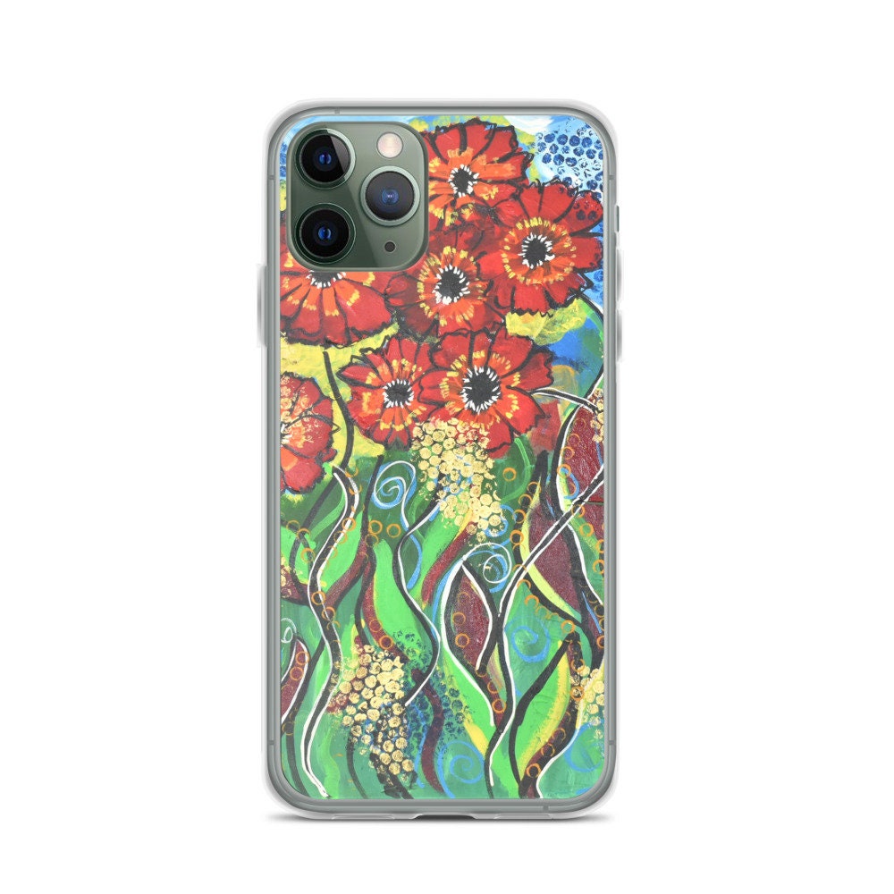 Red Floral iPhone 12 11 Pro Max Case iPhone 12 Mini Case - Etsy