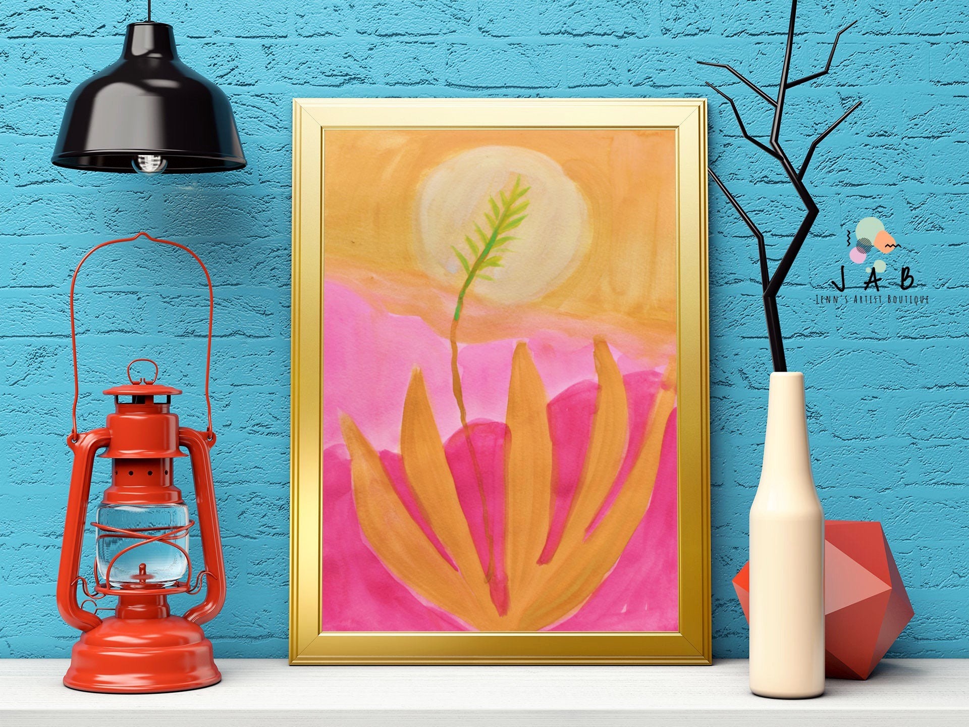 Minimalist Art Print-decorative Art Print-cute Wall Art-watercolor ...