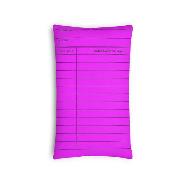 Library Card Pillow - Etsy