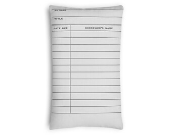 Library Card Pillow | Etsy