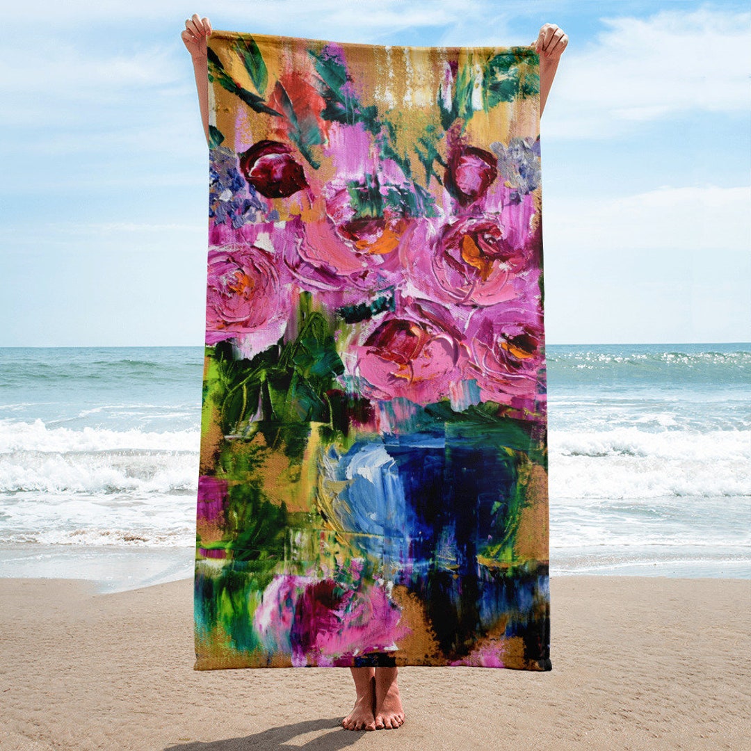 Rose Towel Bathroom Decor Housewarming Gift Gift for Mom Hostess Gift ...