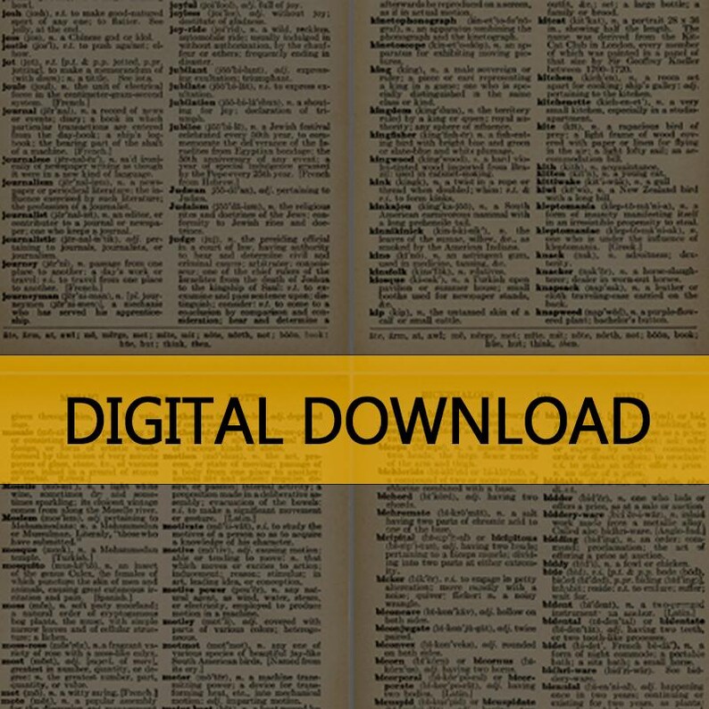 31 Vintage Dictionary Pages for Printing DIGITAL ITEM - Etsy Australia