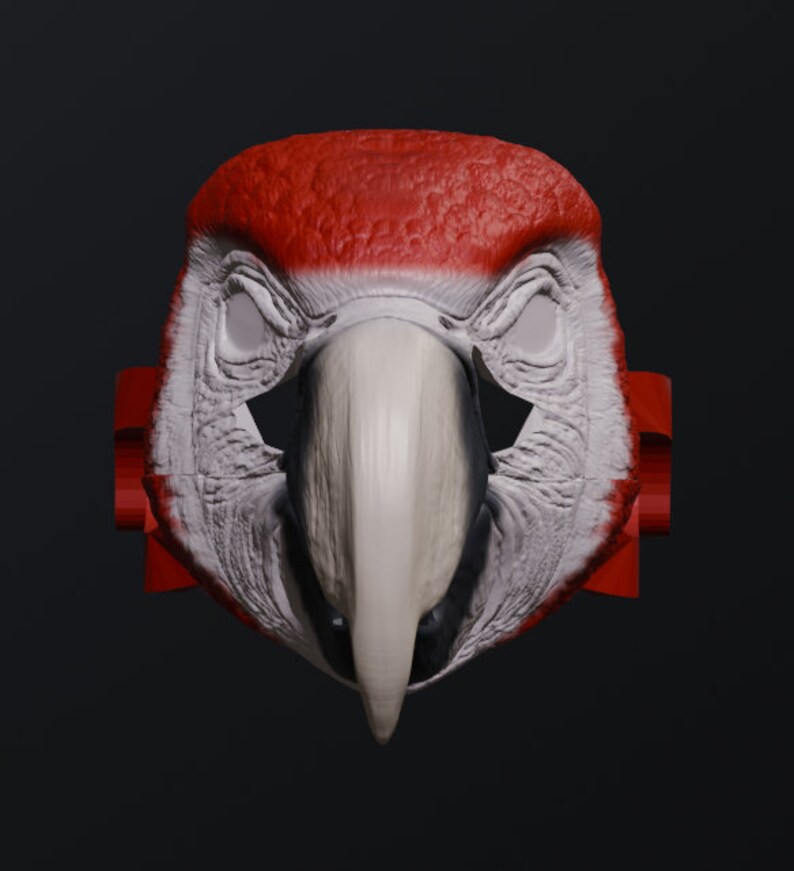Greenwing Macaw Mask .STL Files for 3D Printing - Etsy