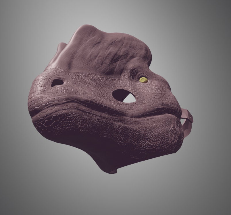 Dilophosaurus Mask V2 .stl Files for 3D Printing - Etsy Australia