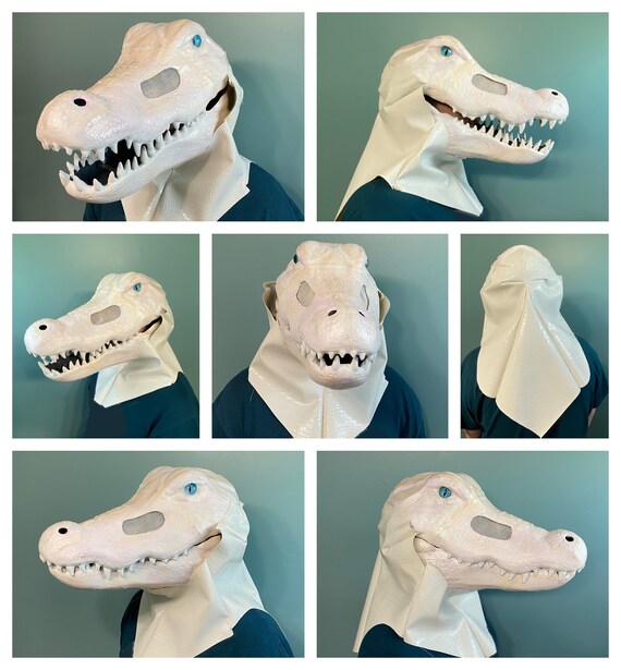 Realistic Albino Alligator Mask - Etsy