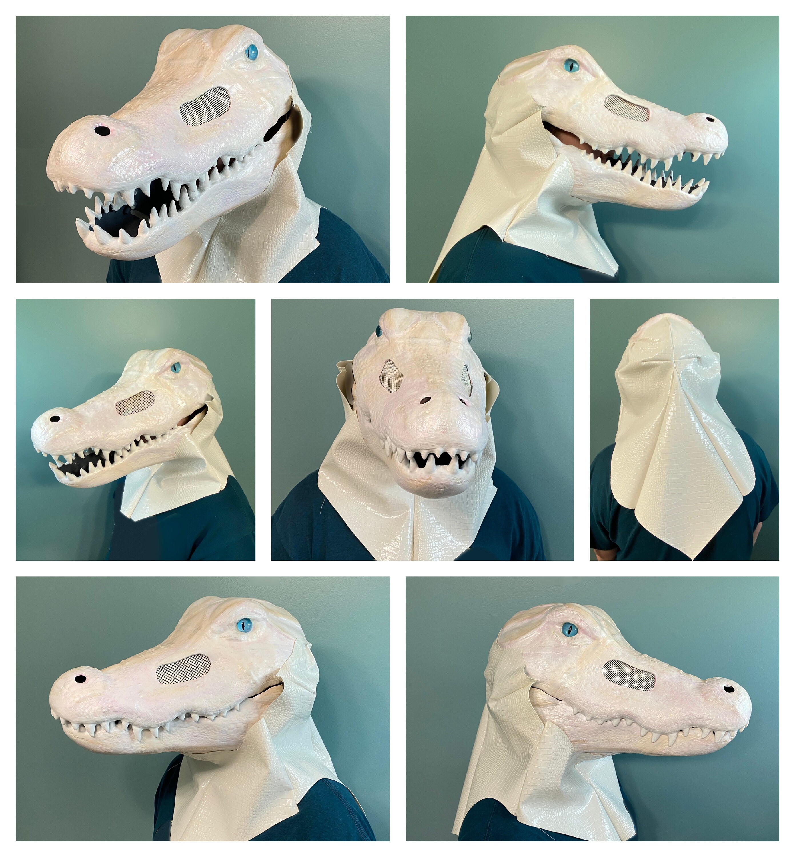 Realistic Albino Alligator Mask - Etsy