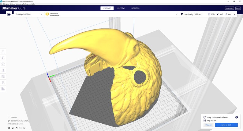 Kea Parrot Mask V2 .STL Files for 3D Printing - Etsy