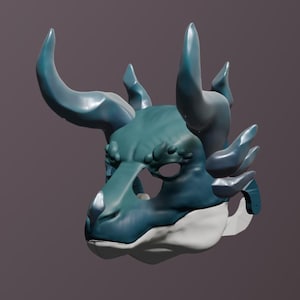 Moonstone Dragon Mask .STL Files for 3D Printing - Etsy