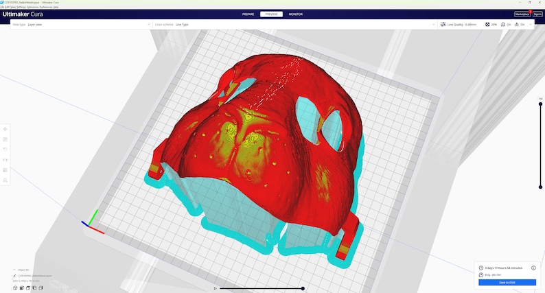 Rabbit Mask .STL Files for 3D Printing - Etsy