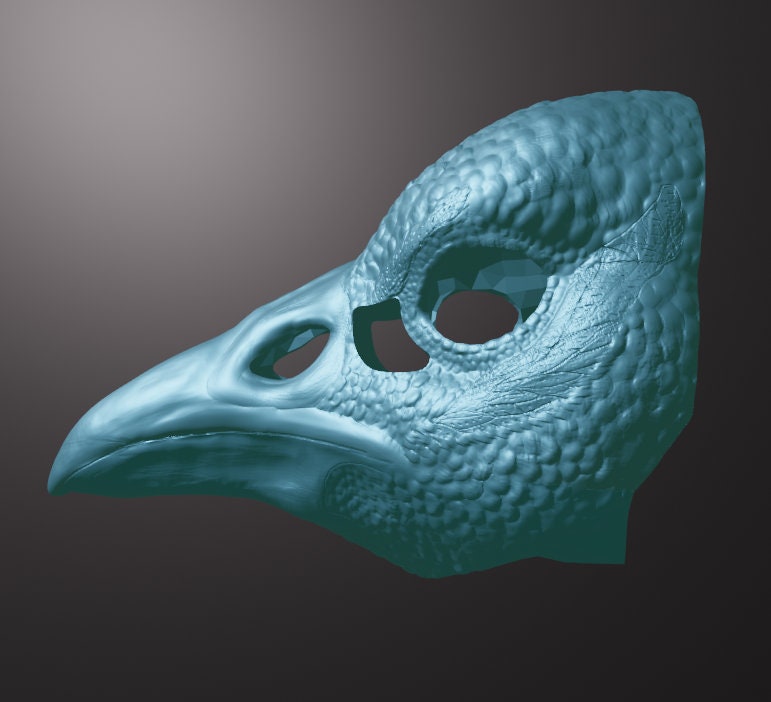 Peafowl Mask .STL Files for 3D Printing - Etsy