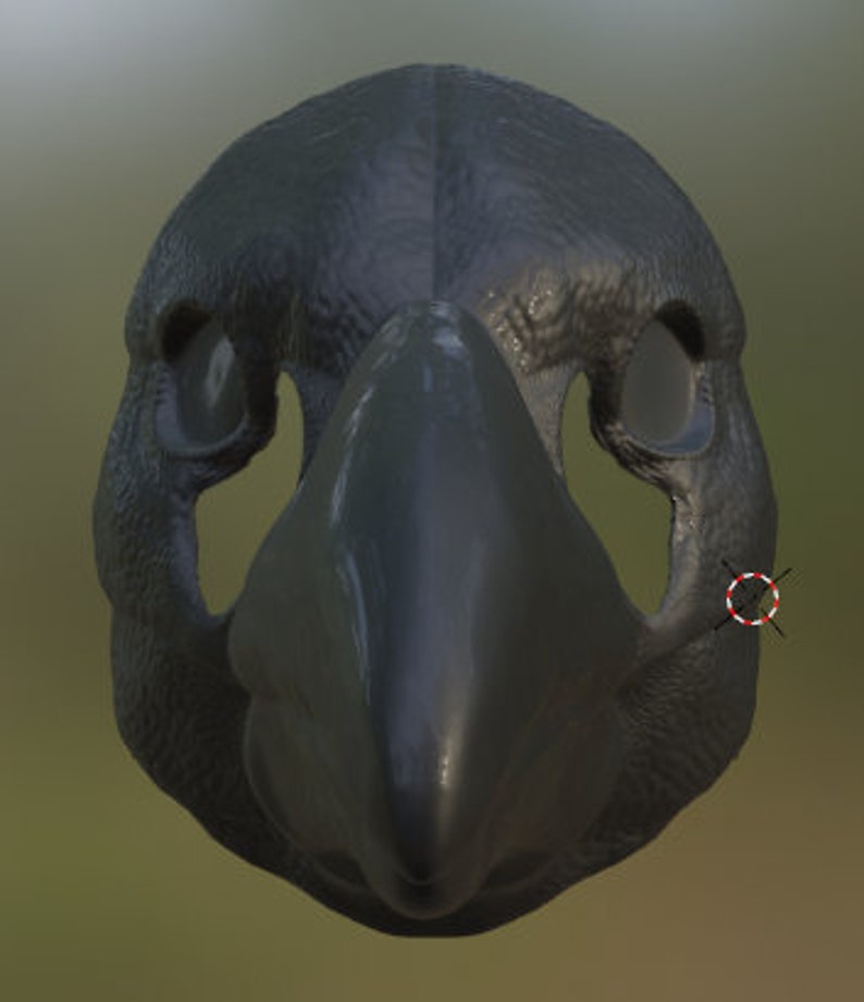 Raven Mask Stl Files For 3d Printing Etsy