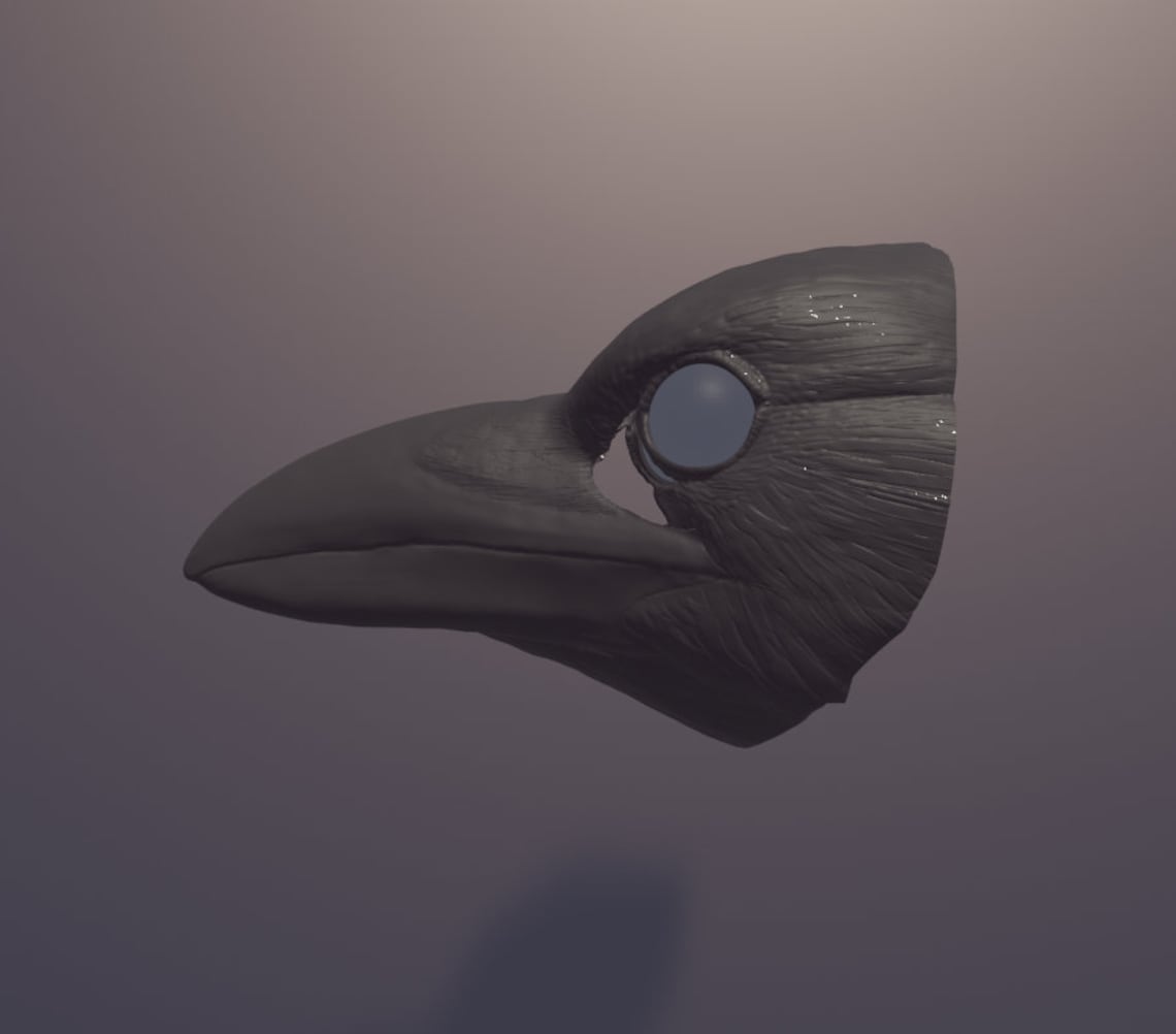 Crow Mask V2 .STL Files for 3D Printing | Etsy
