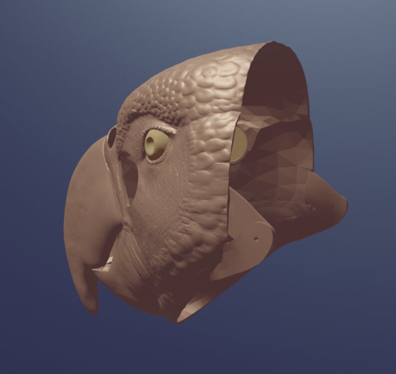 Macaw Mask V2 .STL Files for 3D Printing - Etsy