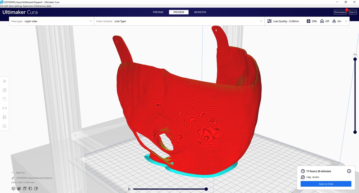 Hyacinth Macaw Mask V2 .STL Files for 3D Printing - Etsy
