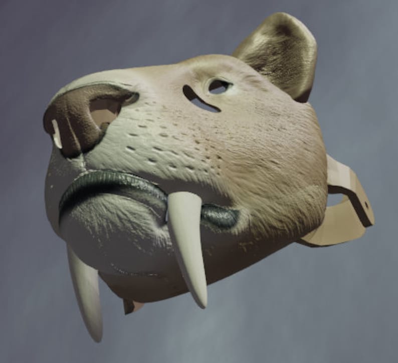 Smilodon Mask V2 .STL Files for 3D Printing - Etsy