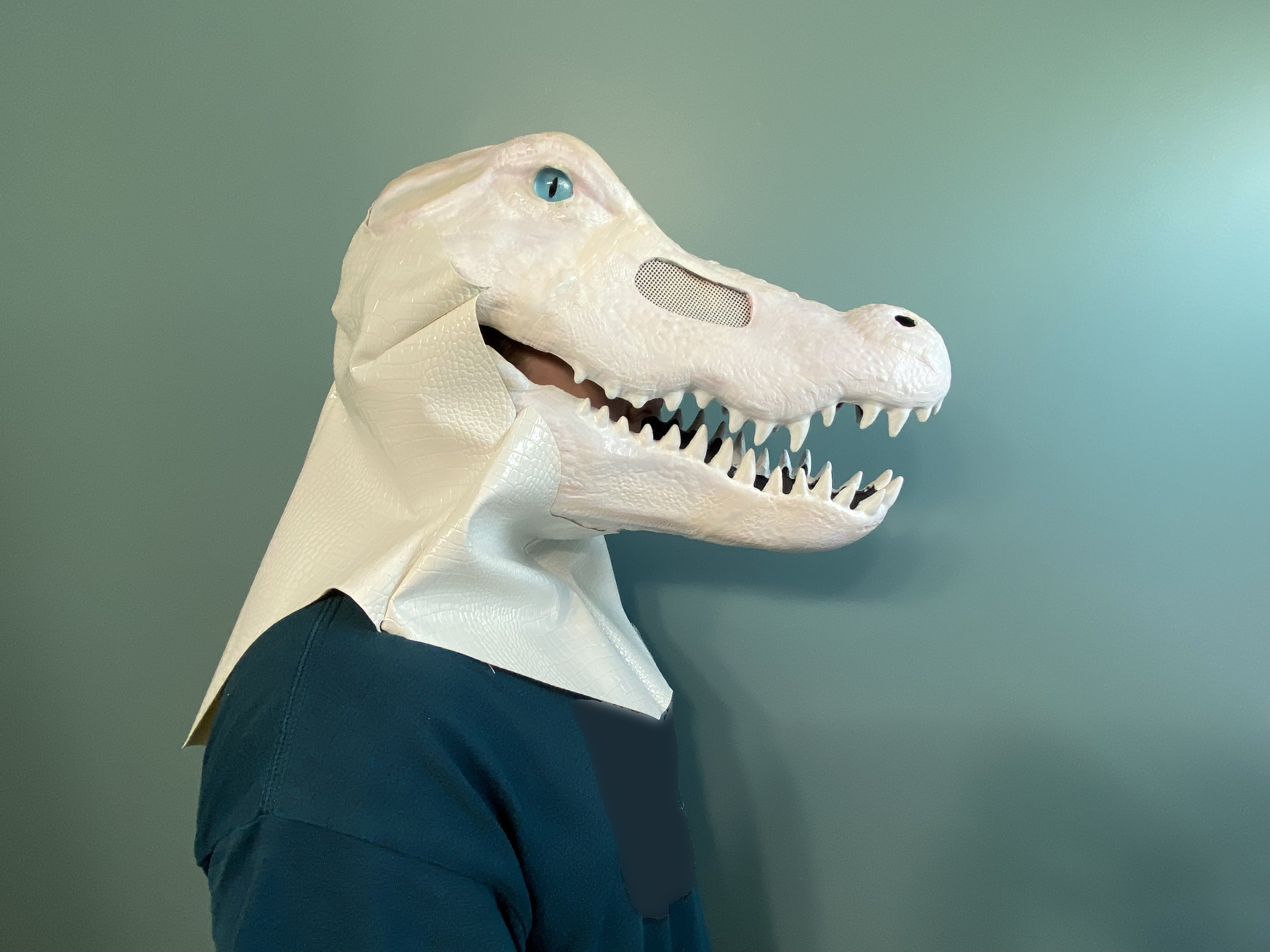 Realistic Albino Alligator Mask - Etsy