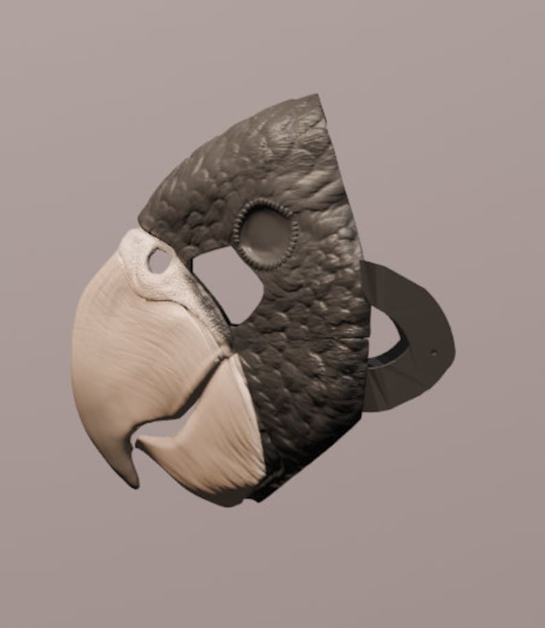 Red Tailed Black Cockatoo Mask .STL Files for 3D Printing - Etsy