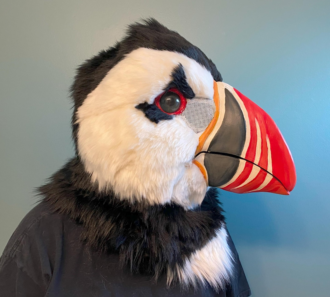 Realistic Atlantic Puffin Fursuit Head - Etsy