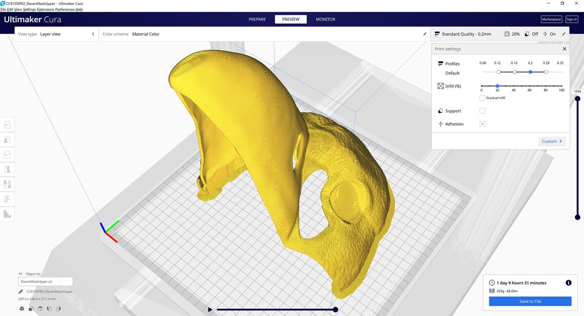 Raven Mask .STL Files for 3D Printing | Etsy