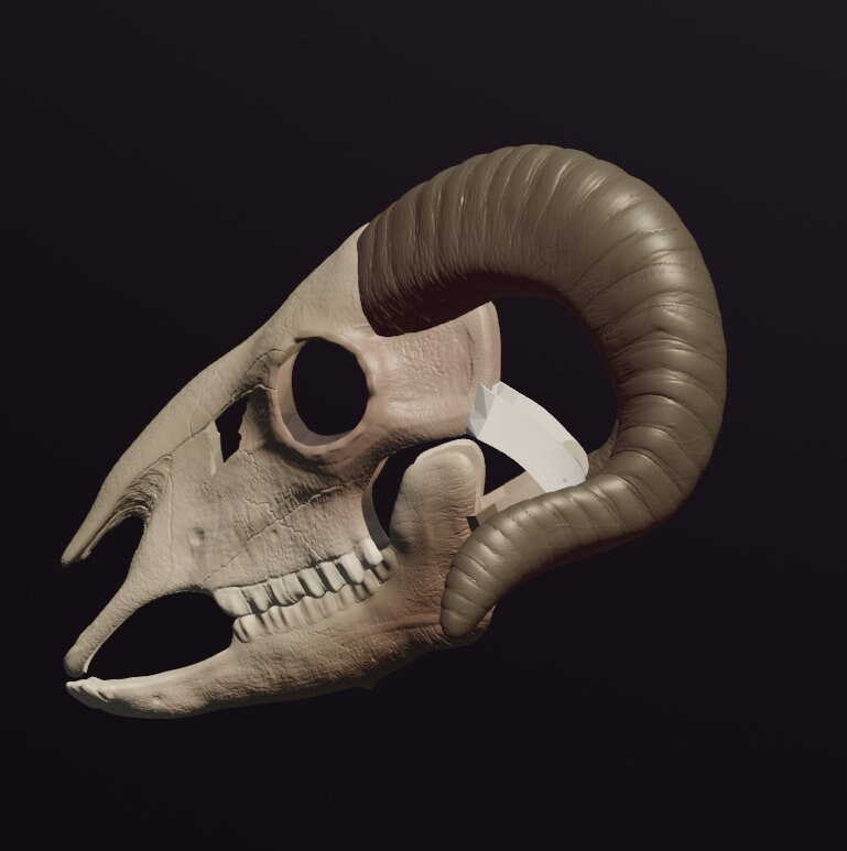 Ram Skull Mask .STL Files for 3D Printing - Etsy Australia