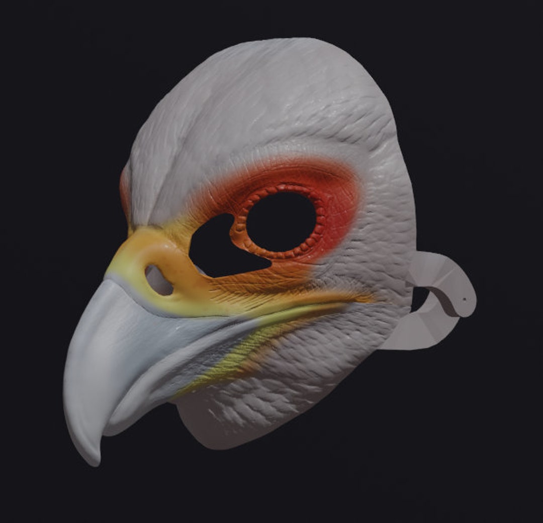 Secretary Bird Mask .STL Files for 3D Printing - Etsy