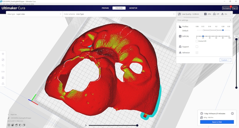 Snarling Grey Wolf Mask STL Files for 3D Printing - Etsy