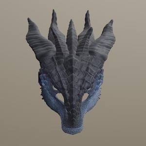 Horned Dragonborn Mask .STL Files for 3D Printing - Etsy