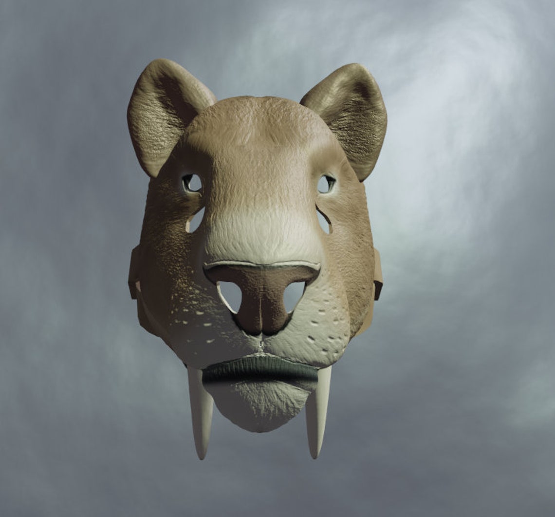 Smilodon Mask V2 .STL Files for 3D Printing - Etsy UK