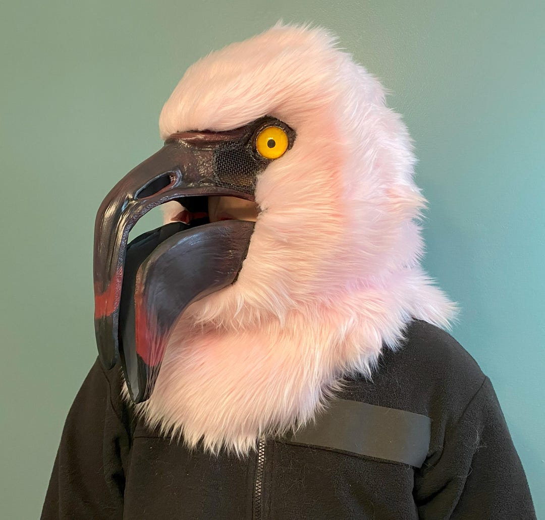 Realistic Lesser Flamingo Fursuit Head - Etsy