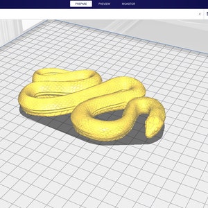 Garter Snake Figurine STL File for 3D Printing - Etsy