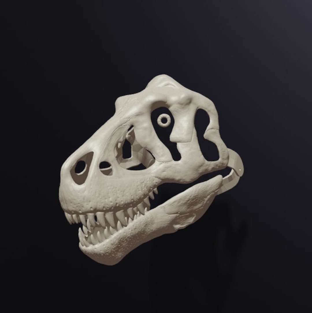T-rex Skull Mask V2 .STL Files for 3D Printing - Etsy