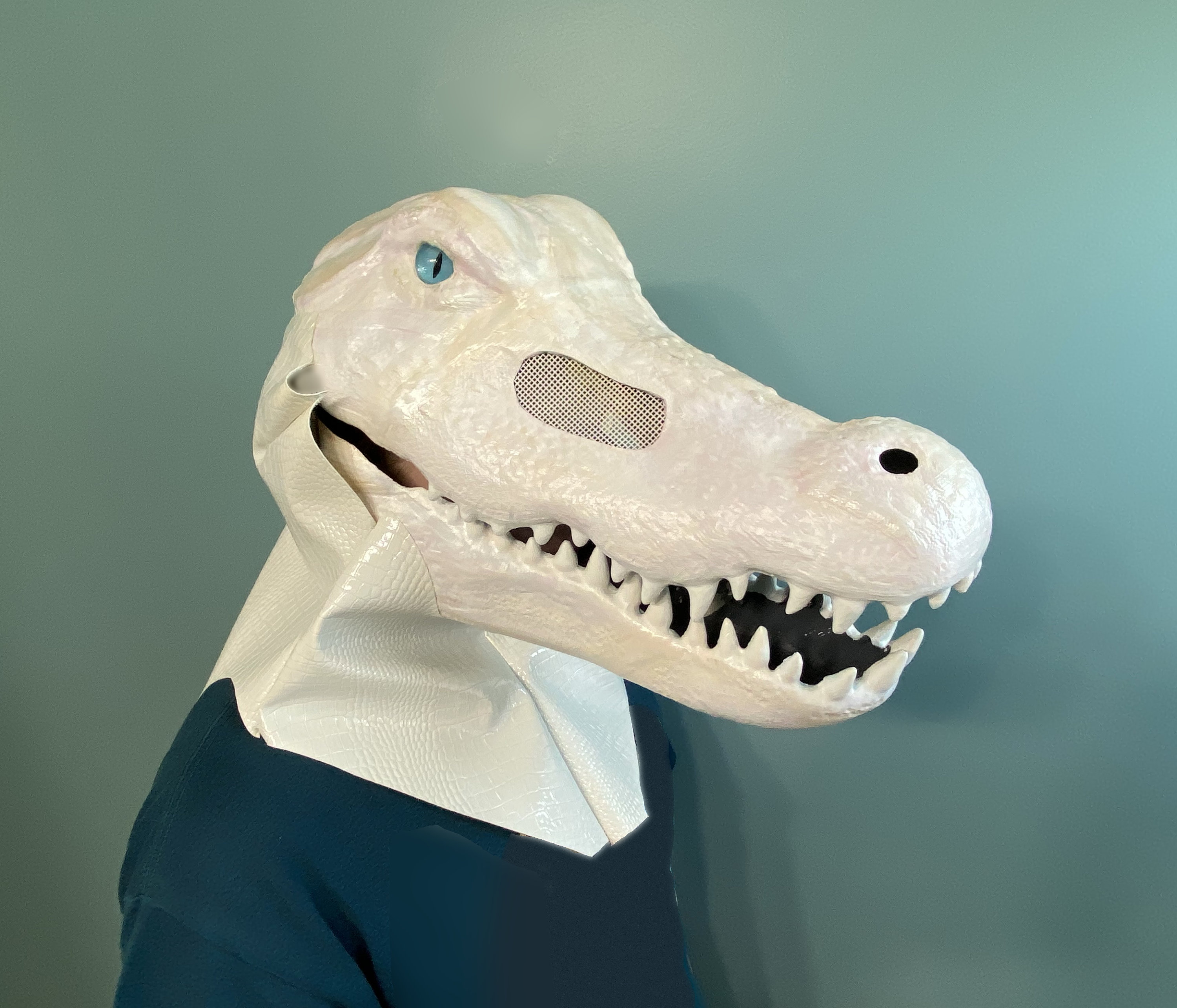 Realistic Albino Alligator Mask - Etsy