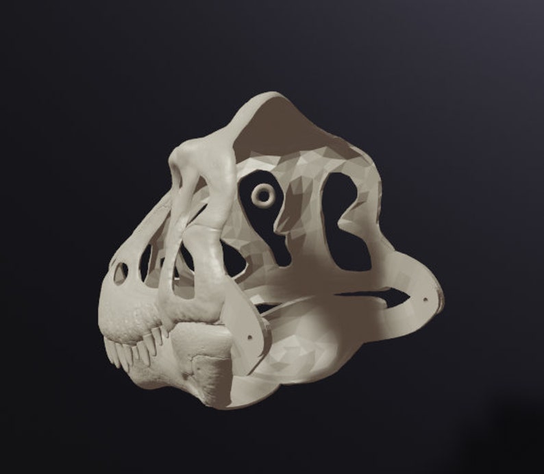 T-rex Skull Mask V2 .STL Files for 3D Printing - Etsy
