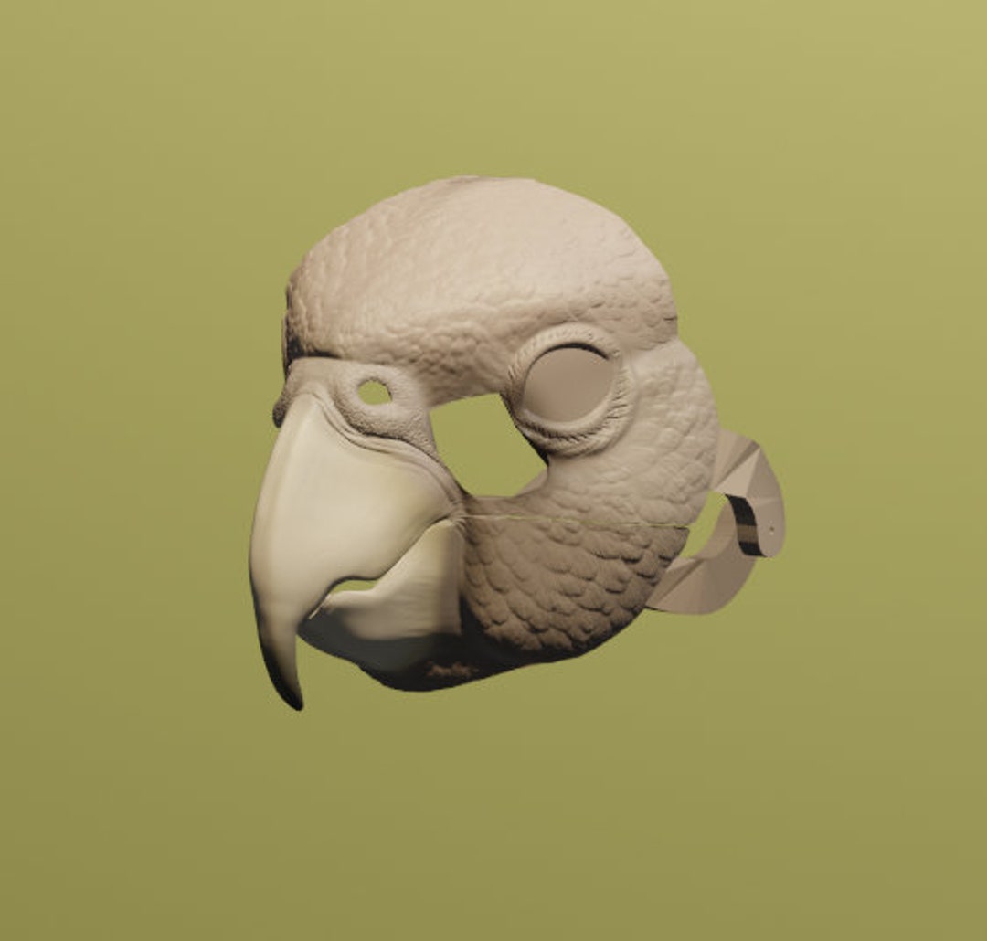 Cape Parrot Mask .STL Files for 3D Printing - Etsy
