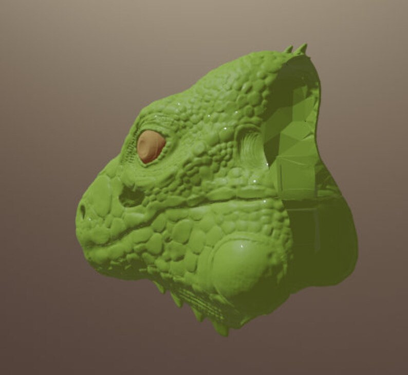 Iguana Mask .stl Files for 3D Printing | Etsy