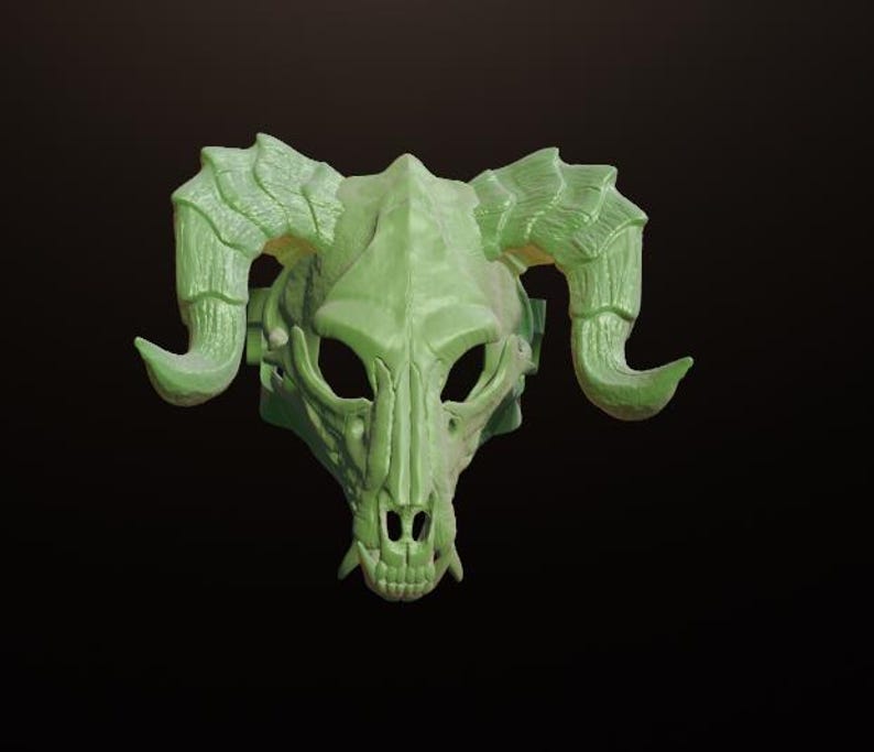 Horned Canine Skull Mask .STL Files for 3D Printing - Etsy