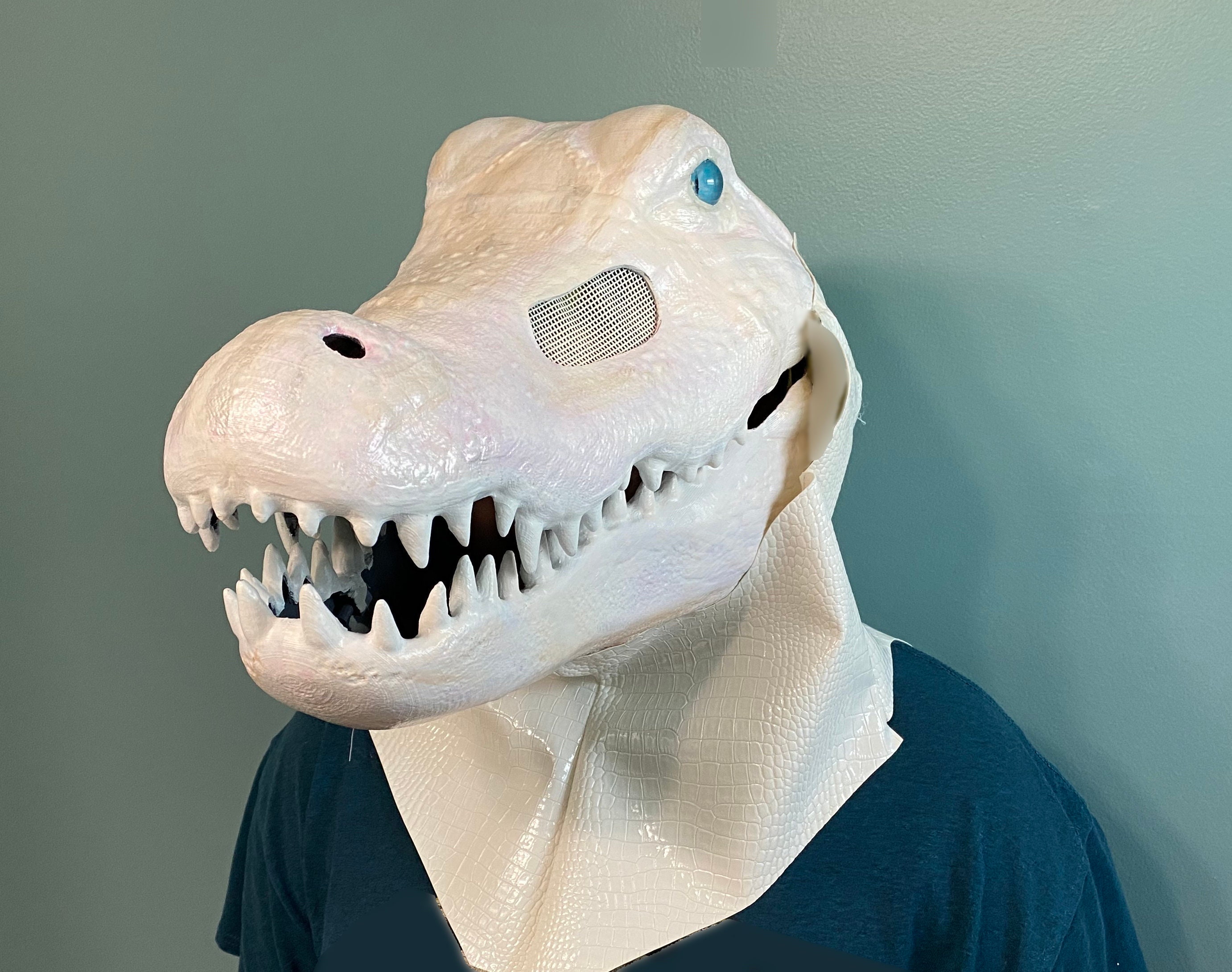 Realistic Albino Alligator Mask - Etsy