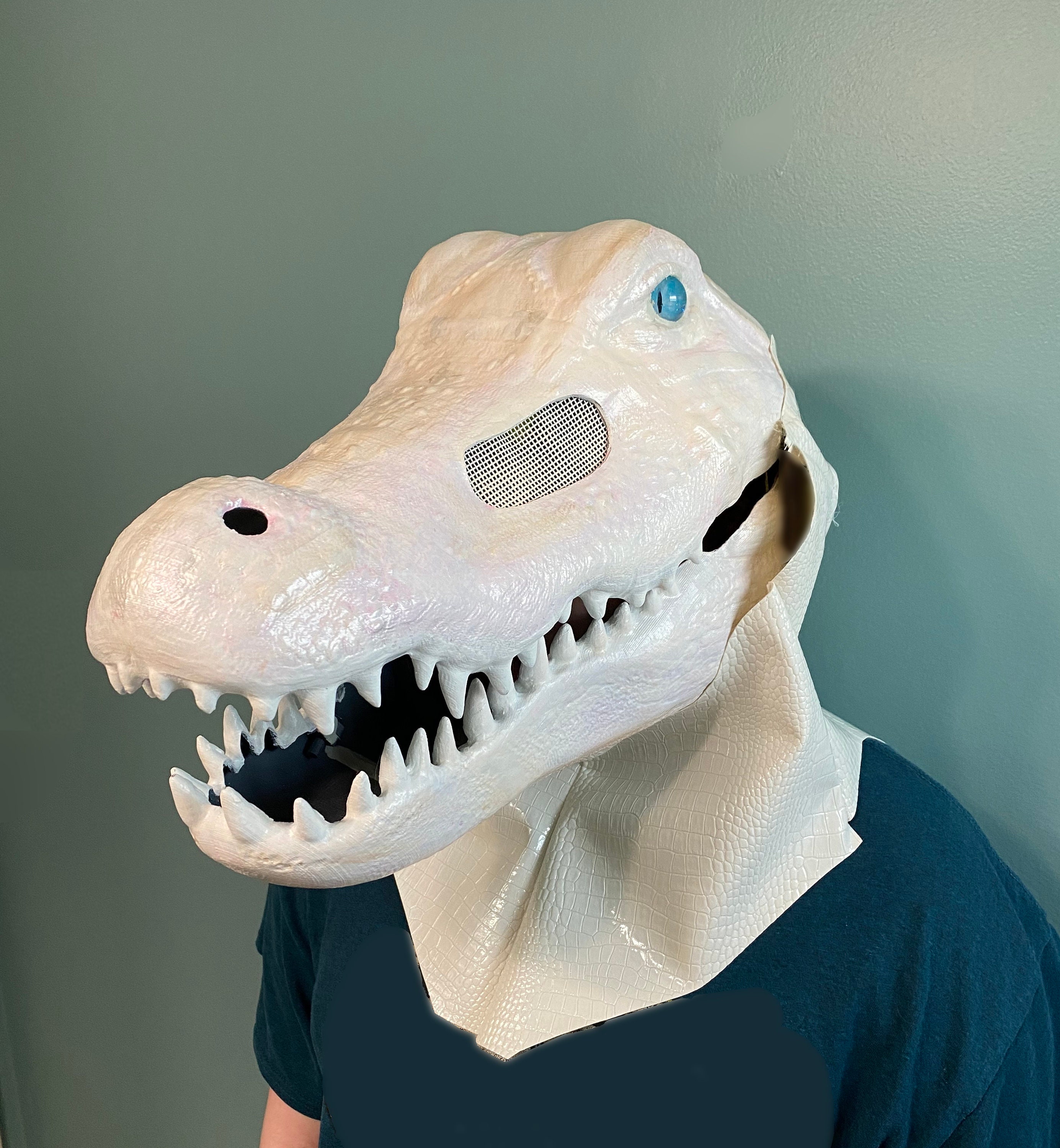 Realistic Albino Alligator Mask - Etsy