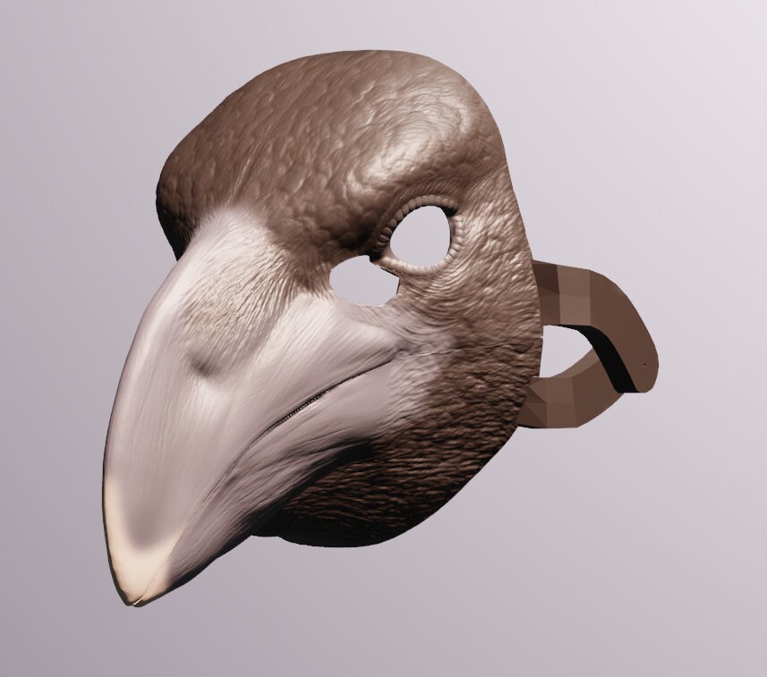 White Necked Raven Mask .STL Files for 3D Printing - Etsy