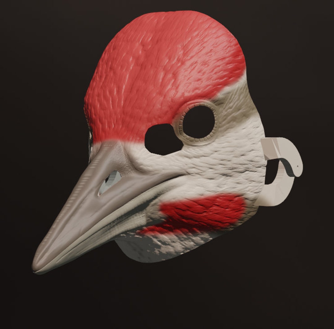 Pileated Woodpecker Mask .STL Files for 3D Printing - Etsy